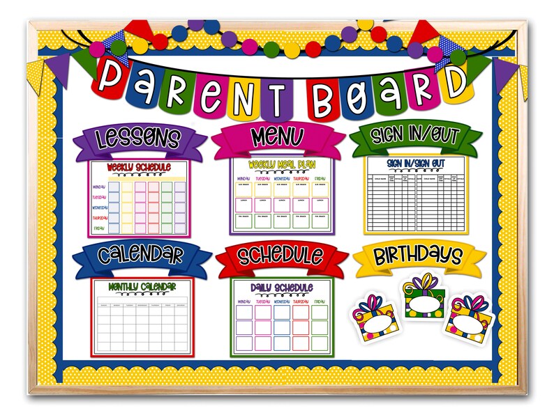 Daycare Parent Board Childcare Information Bulletin Board - Etsy