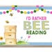 Library Bulletin Board Kit, Spring Library Bulletin Board, I'd Rather ...