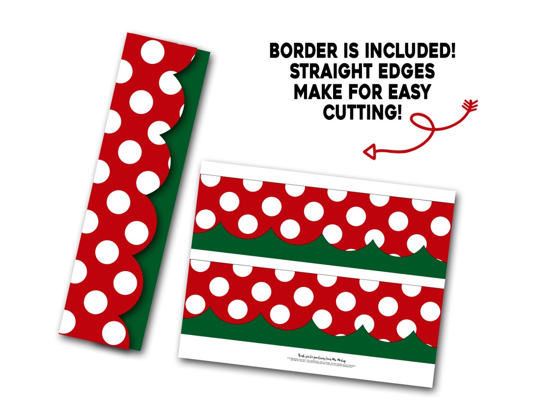 Christmas Bulletin Board Kit Holiday Bulletin Board - Etsy