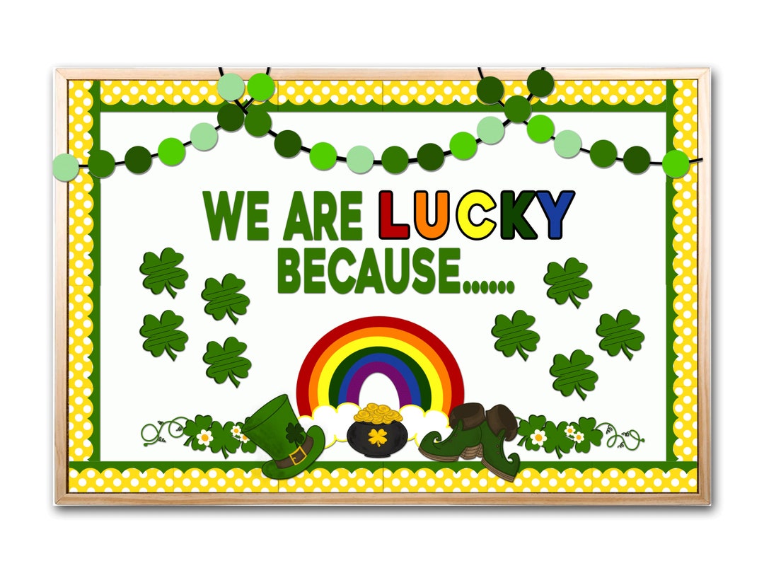 St Patrick's Day Bulletin Board Kit, Saint Patrick's Day Class Decor ...