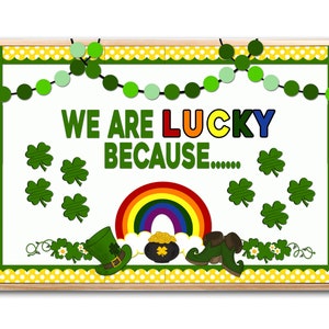 St Patrick's Day Bulletin Board Kit, Saint Patrick's Day Class Decor ...