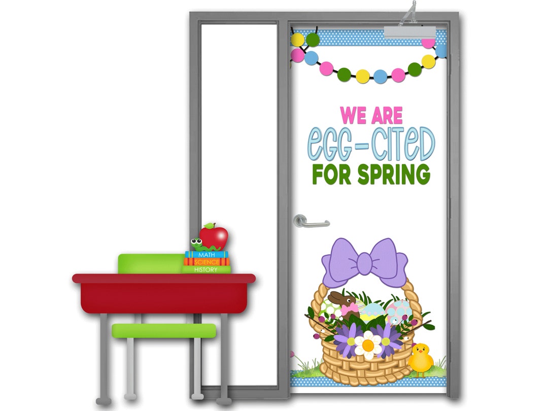 Easter Door Decoration Kit, Spring Door Decoration Kit, We Are Egg ...