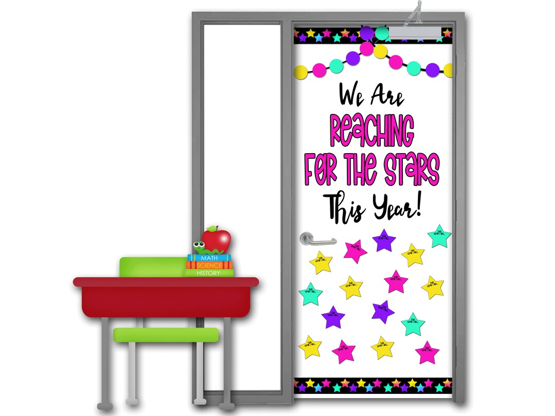 New Year Class Room Door Decoration Kit, New Year Goals Door Decoration ...