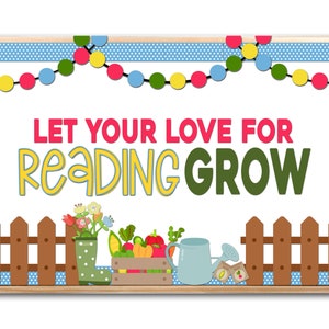 Library Bulletin Board Kit, Spring Library Bulletin Board, Let Your ...