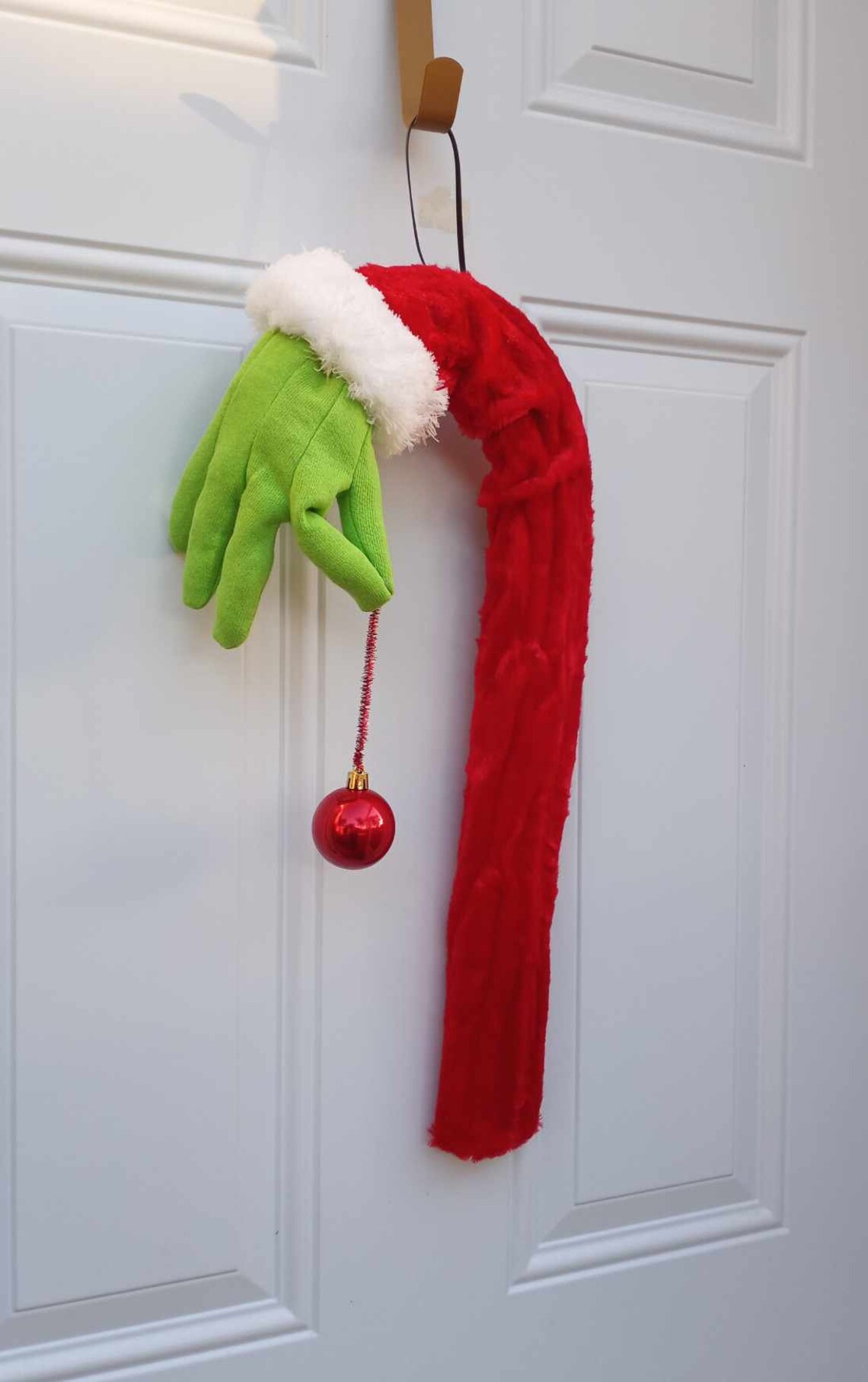 Grinch Arm Door Hanger, Grinch Decor, Christmas Wreath, Christmas Door ...