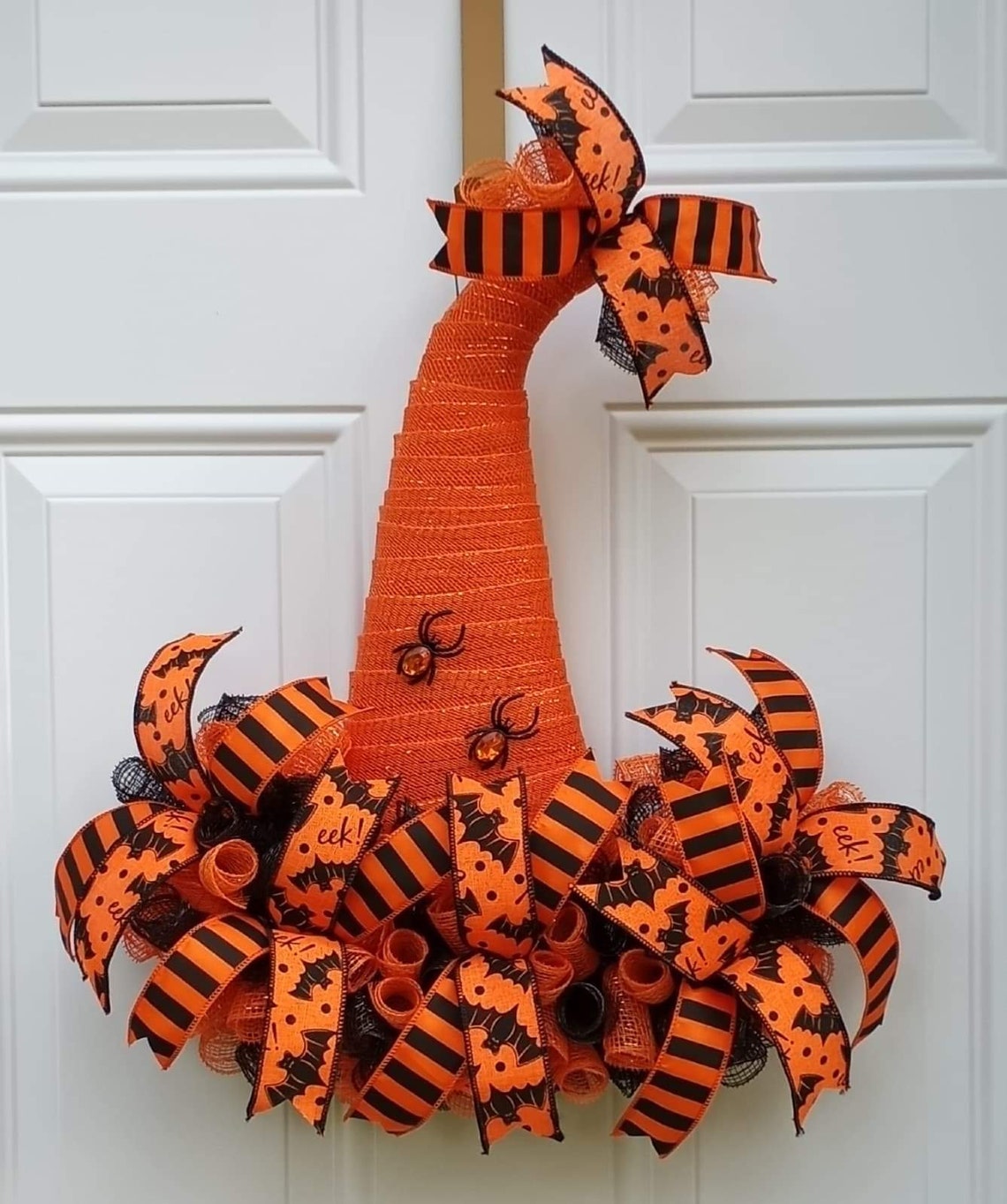 Witch Hat Wreath Halloween Wreath Witch Hat Door Decor - Etsy
