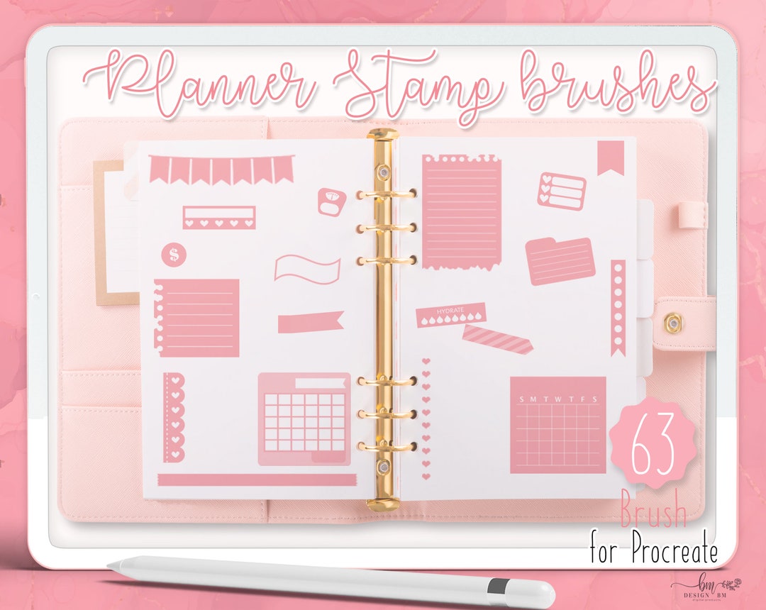 63 Brushes for Digital Planner | Procreate Stamps Brushes | Procreate ...