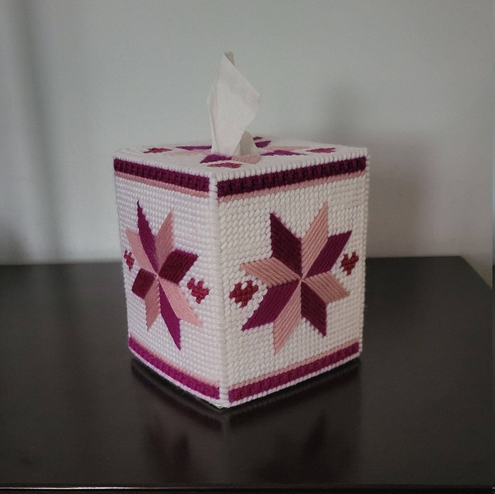 Star Tissue Box Cover/star Tissue Box Topper/star and Heart Tissue Box ...