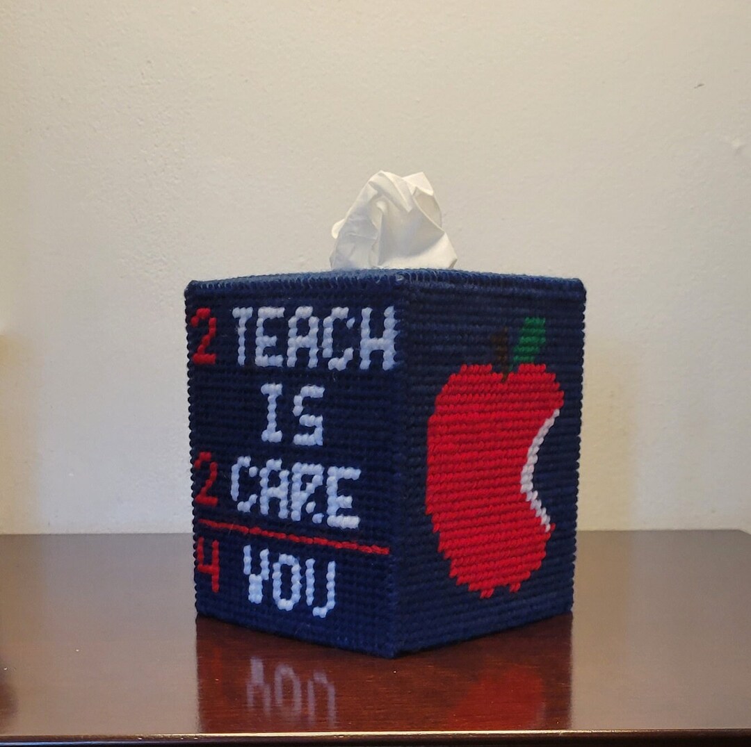 Teacher Tissue Box Cover/teacher Tissue Box Topper - Etsy