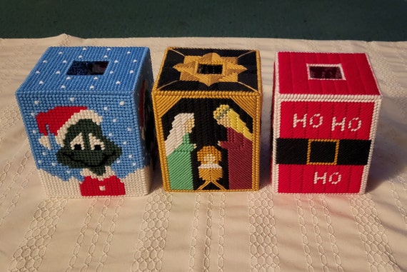 Christmas Tissue Box Cover/holiday Tissue Box Cover/grinch - Etsy