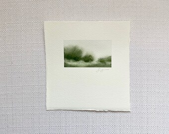 Original Watercolor, Landscape PAINTING, Mini Art, Trees, Artwork by ...