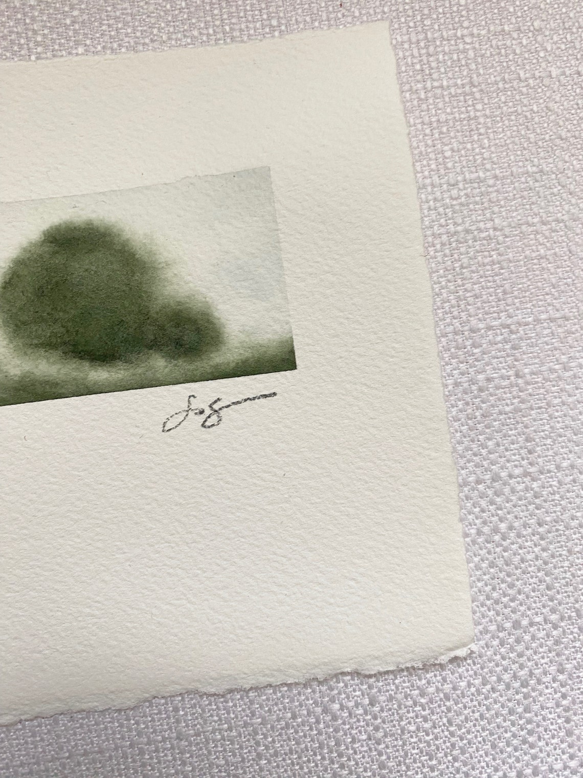 Original Watercolor, Landscape PAINTING, Mini Art, Trees, Artwork by ...