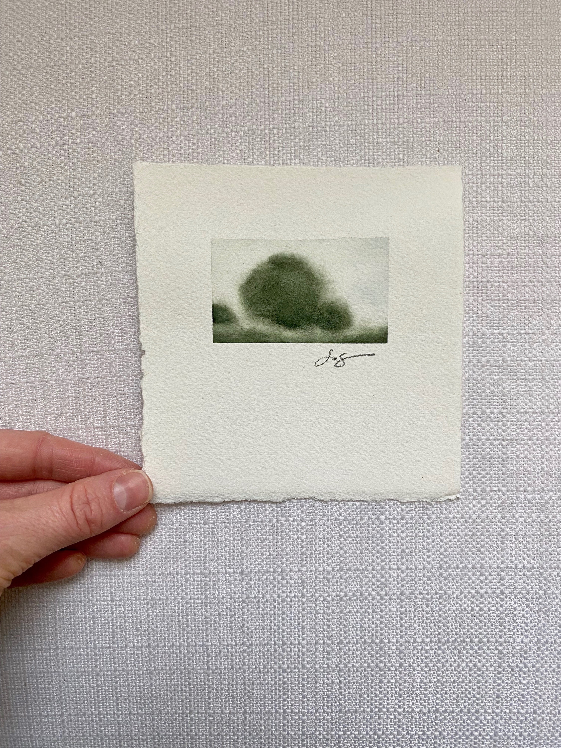 Original Watercolor, Landscape PAINTING, Mini Art, Trees, Artwork by ...