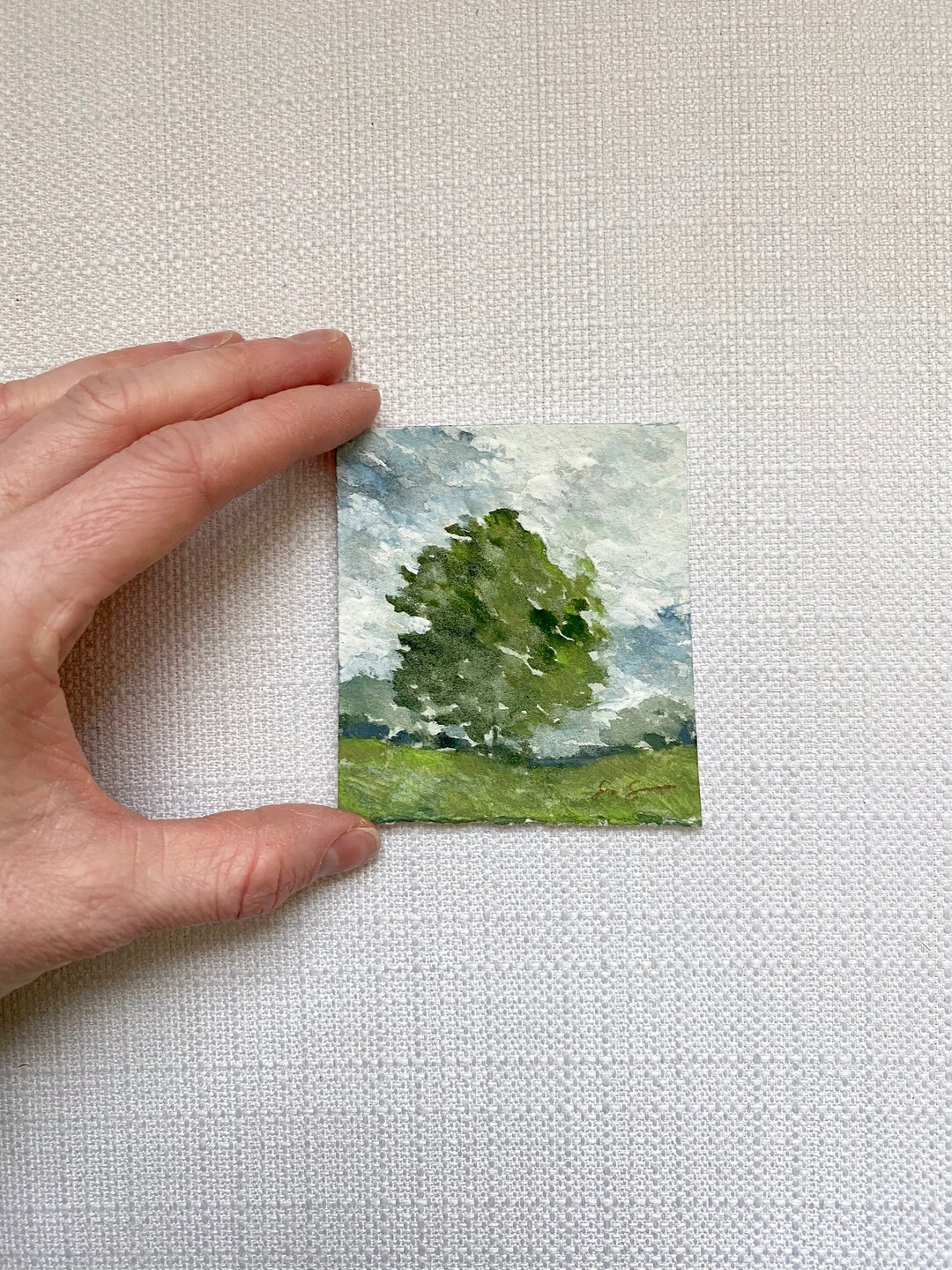 Original Watercolor, Landscape PAINTING, Impression, Tree Painting ...
