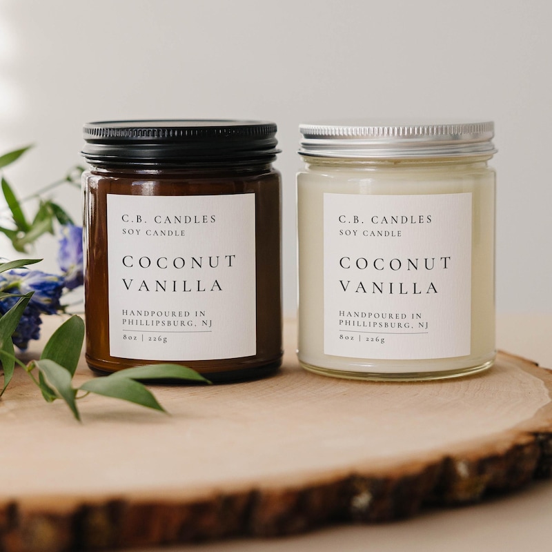 Coconut Handmade Candles - Etsy