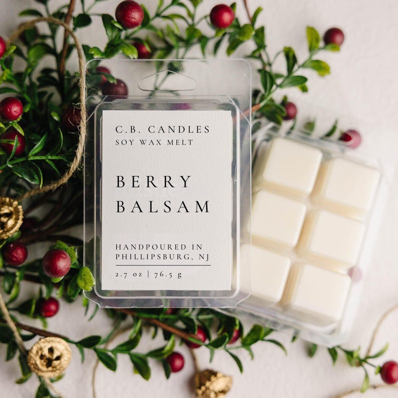 Berry Balsam Wax Melt, 100% Soy, Handmade, Winter/christmas Scent, Eco ...