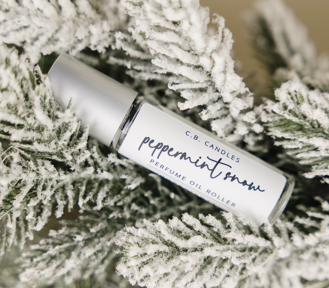 Peppermint Snow, Perfume Oil, Rollerball, Travel Size, Christmas Scent ...