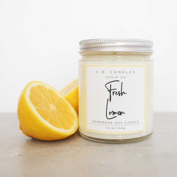 Lemon Candle - Etsy