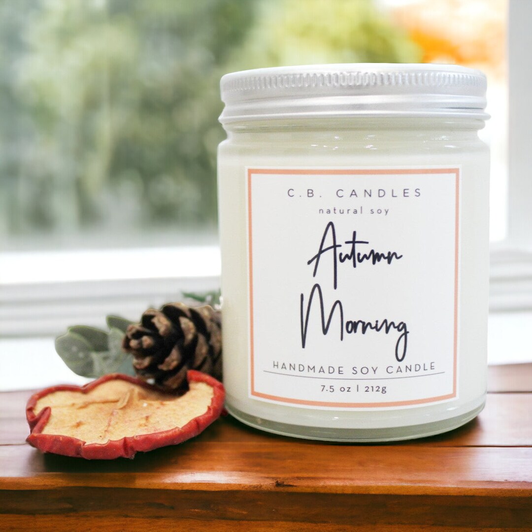 Autumn Morning Candle, 100% Soy Candle, Fall/winter Scent, Handmade ...