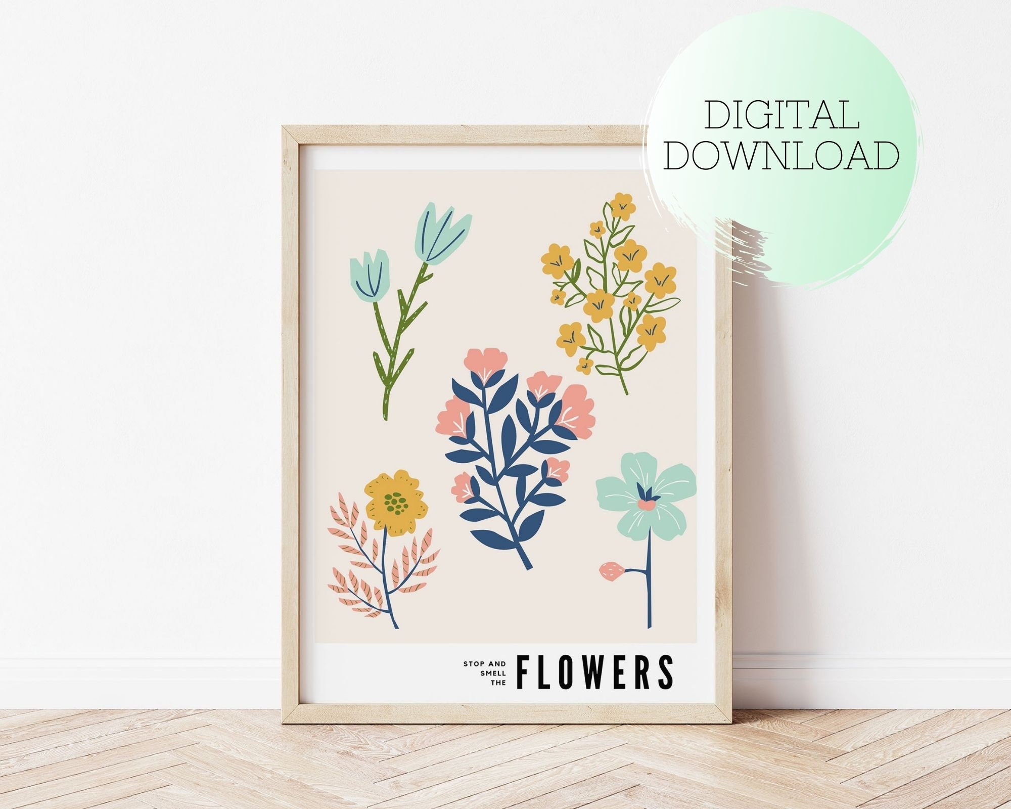 PRINTABLE FLOWERS POSTER Wild Flowers Print Printable - Etsy