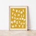 PRINTABLE Alphabet Wall Decor, Alphabet Poster, GOLD Kids Room Decor ...