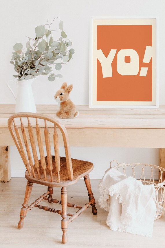 PRINTABLE Kids Room Poster Letters Poster Rust Kids Room | Etsy