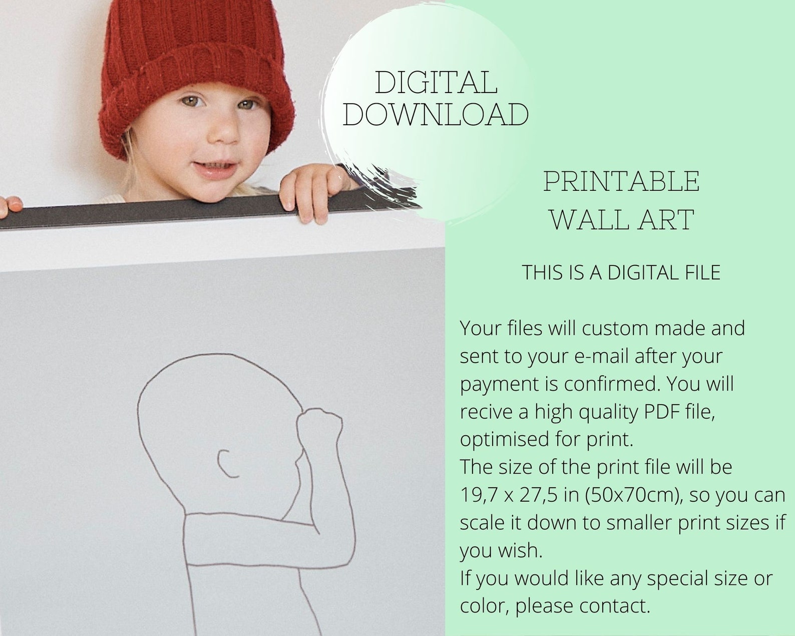 PRINTABLE CUSTOM NAME Poster, Personalised Initial Poster, Custom Kids ...