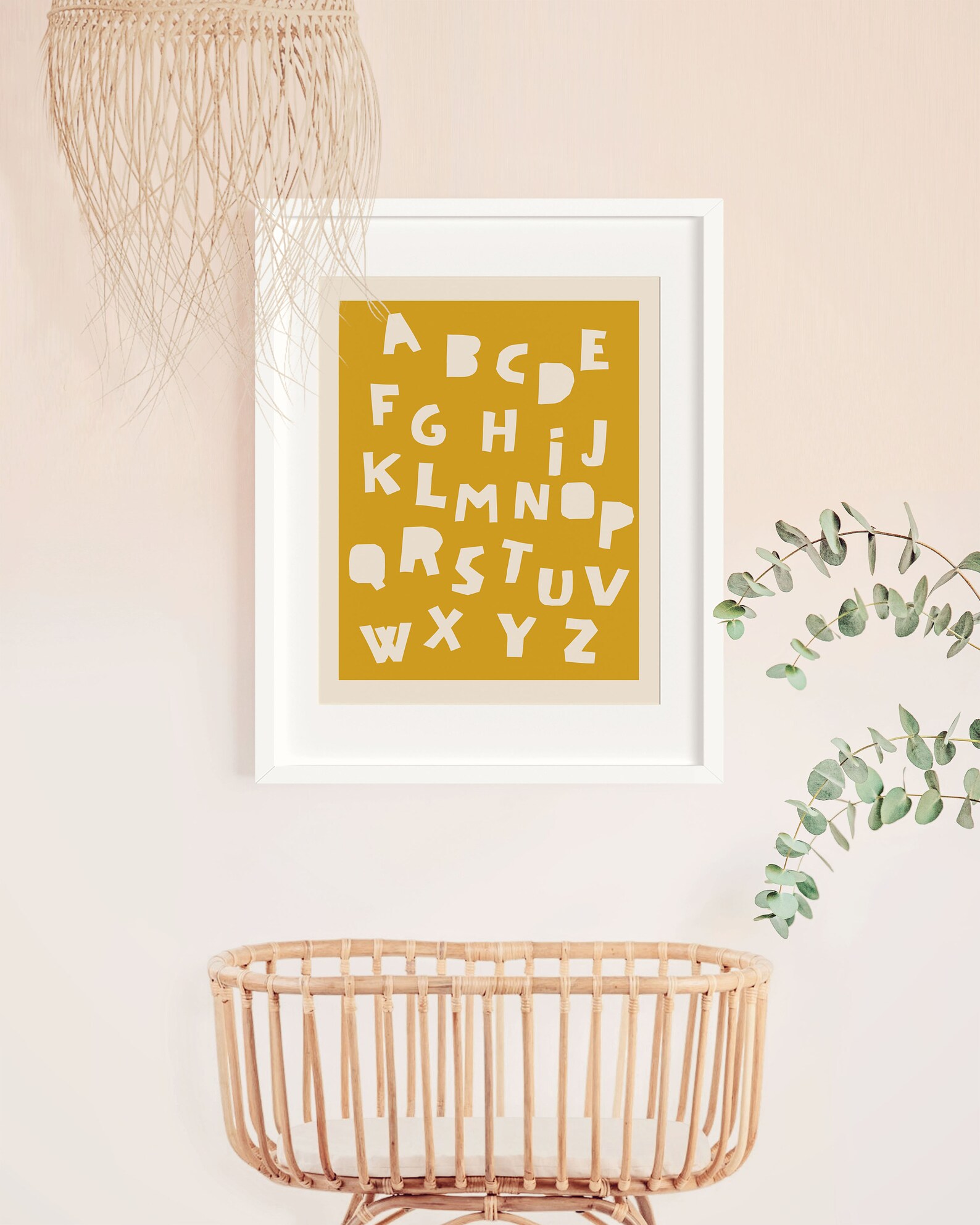 PRINTABLE Alphabet Wall Decor Alphabet Poster GOLD Kids Room - Etsy