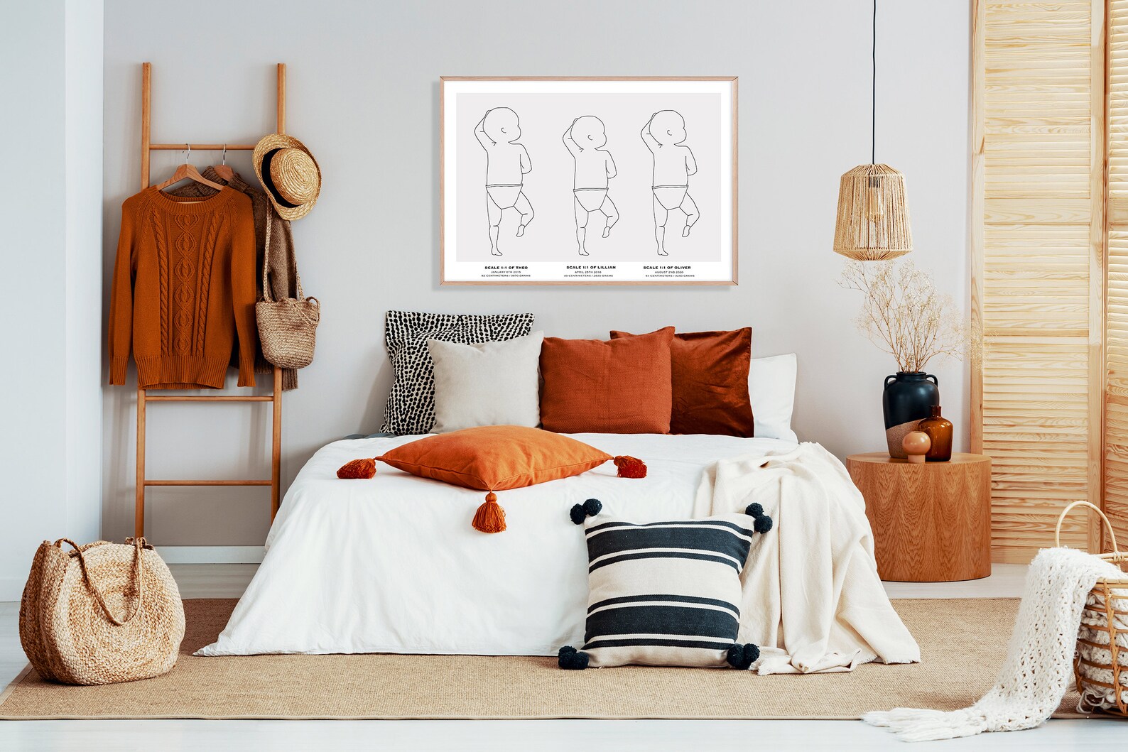 BIRTH POSTER, Trio Birth Poster, Three Kids Poster, PRINTABLE Baby ...