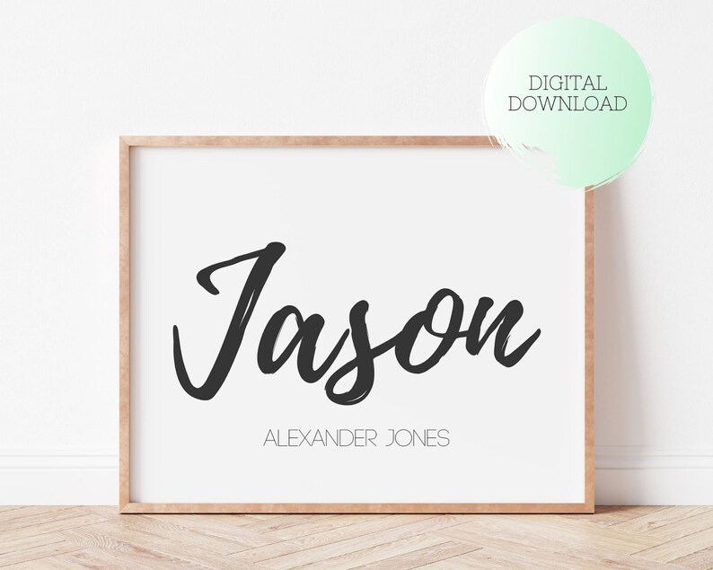 PRINTABLE CUSTOM NAME Poster, Personalised Name Poster, Custom Kids ...