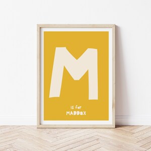 PRINTABLE CUSTOM NAME Poster, Personalised Initial Poster, Custom Kids ...