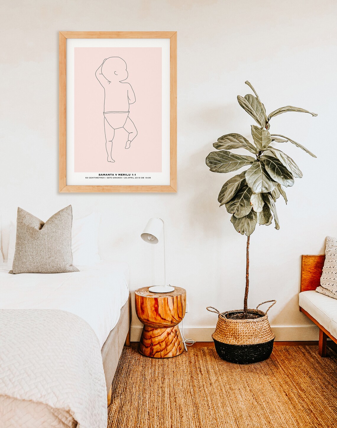 Custom Newborn Birth Poster – 1:1 Scale Baby Illustration | Printable ...
