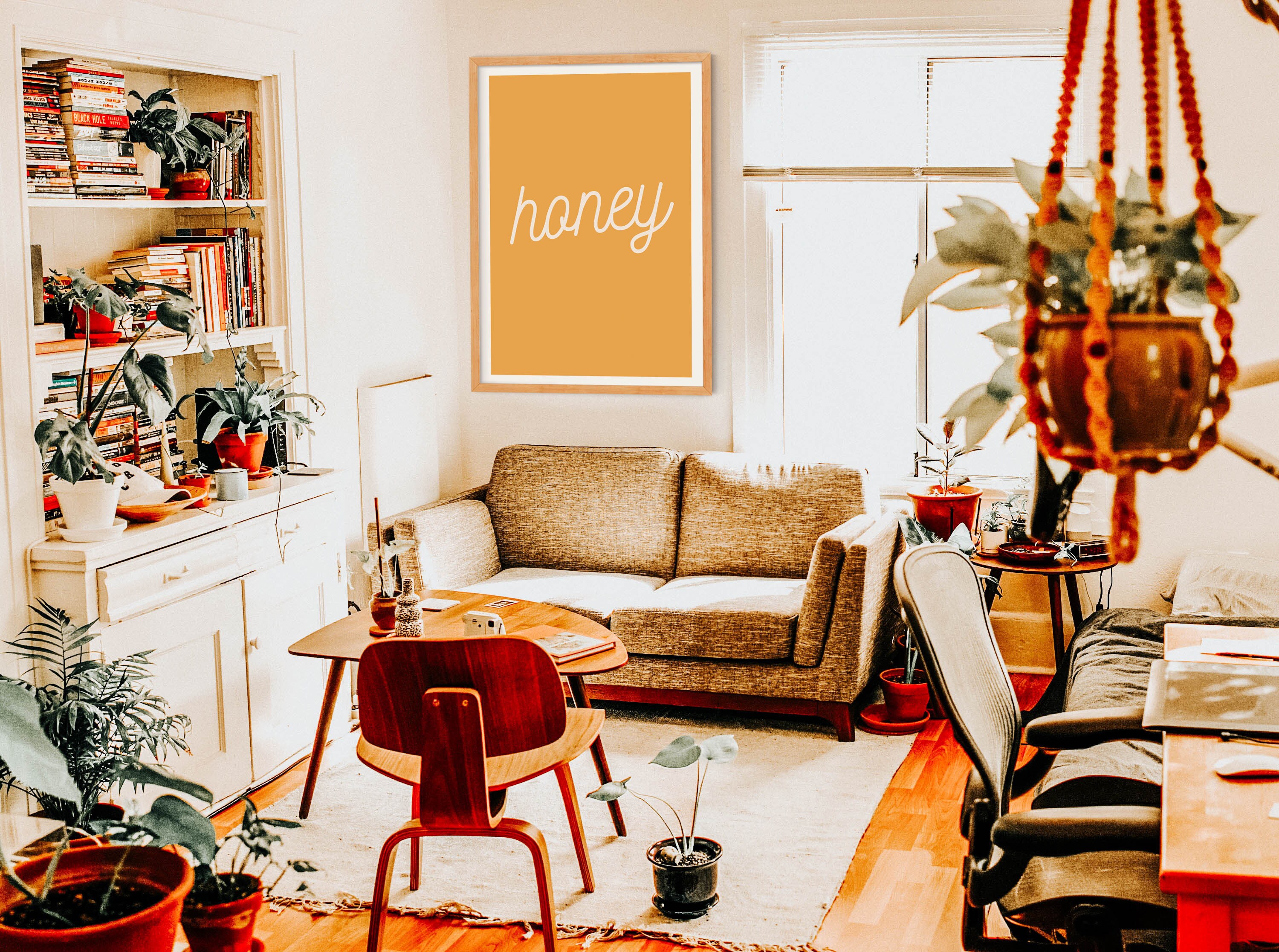 PRINTABLE HONEY Poster, HONEY Print, Mustard Honey Print, Mustard ...