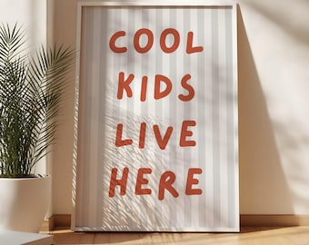 Cool Kids Club PRINTABLE POSTER, Playroom Decor, Printable Kids Art ...
