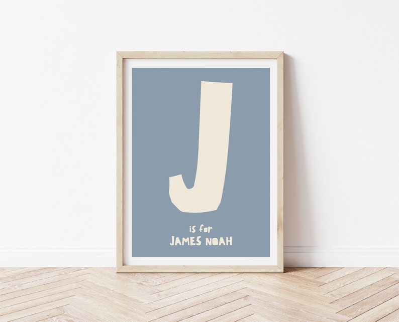 PRINTABLE CUSTOM NAME Poster, Personalised Initial Poster, Custom Kids ...