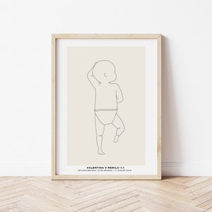 BIRTH POSTER in SCALE, Personalised Baby Poster, Newborn Poster in ...