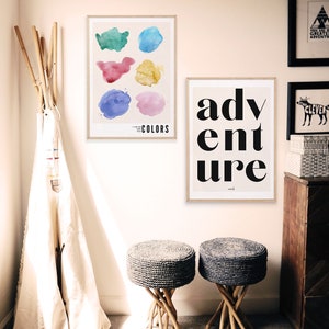 PRINTABLE COLORS POSTER, Colors Print, Educational Print, Printable ...