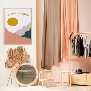 PRINTABLE SUN POSTER, Cover Me in Sunshine Nursery Decor, Earthy Tones ...