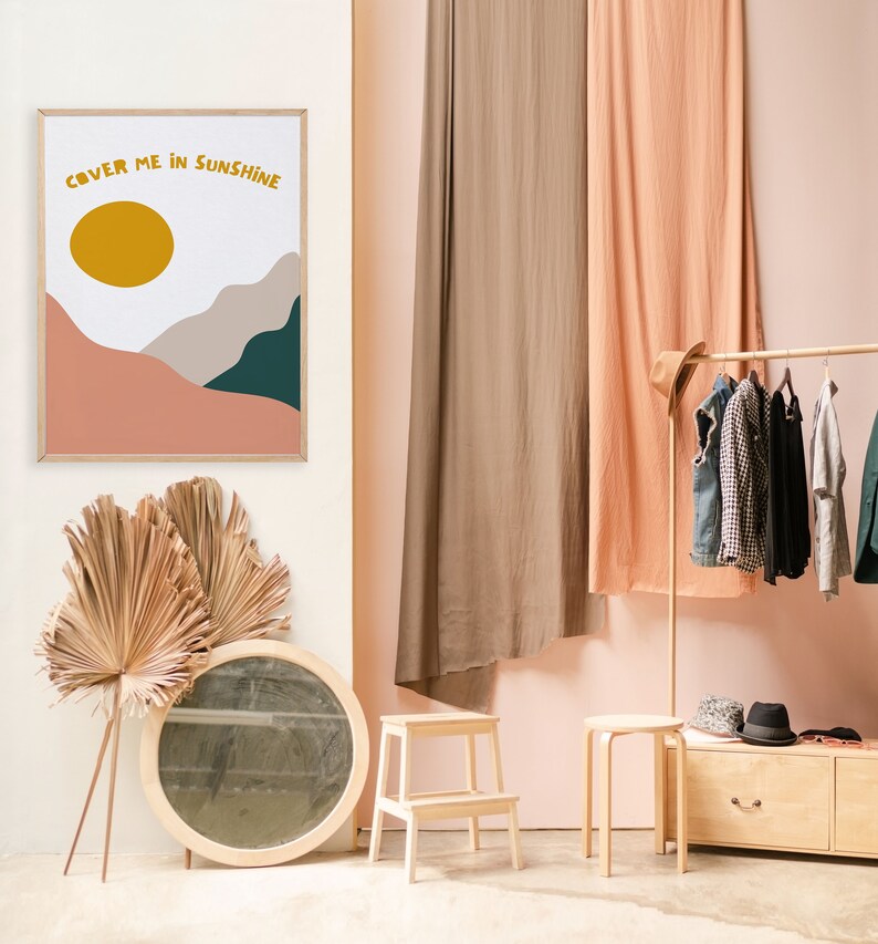 PRINTABLE SUN POSTER, Cover Me in Sunshine Nursery Decor, Earthy Tones ...