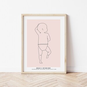 PRINTABLE Baby Poster, Personalised Birth Poster, Newborn in Scale 1:1 ...