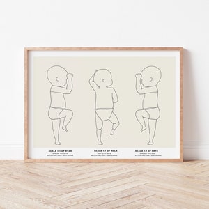 BIRTH POSTER, Trio Birth Poster, Three Kids Poster, PRINTABLE Baby ...