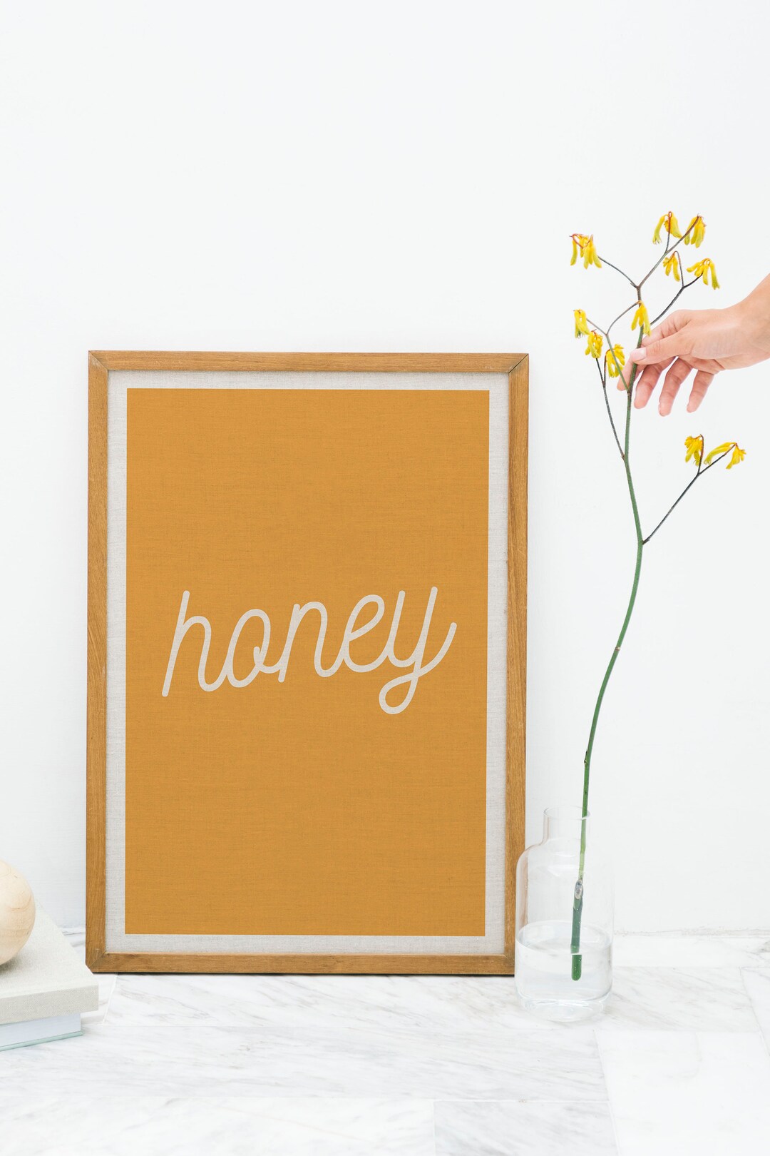 PRINTABLE HONEY Poster, HONEY Print, Mustard Honey Print, Mustard ...