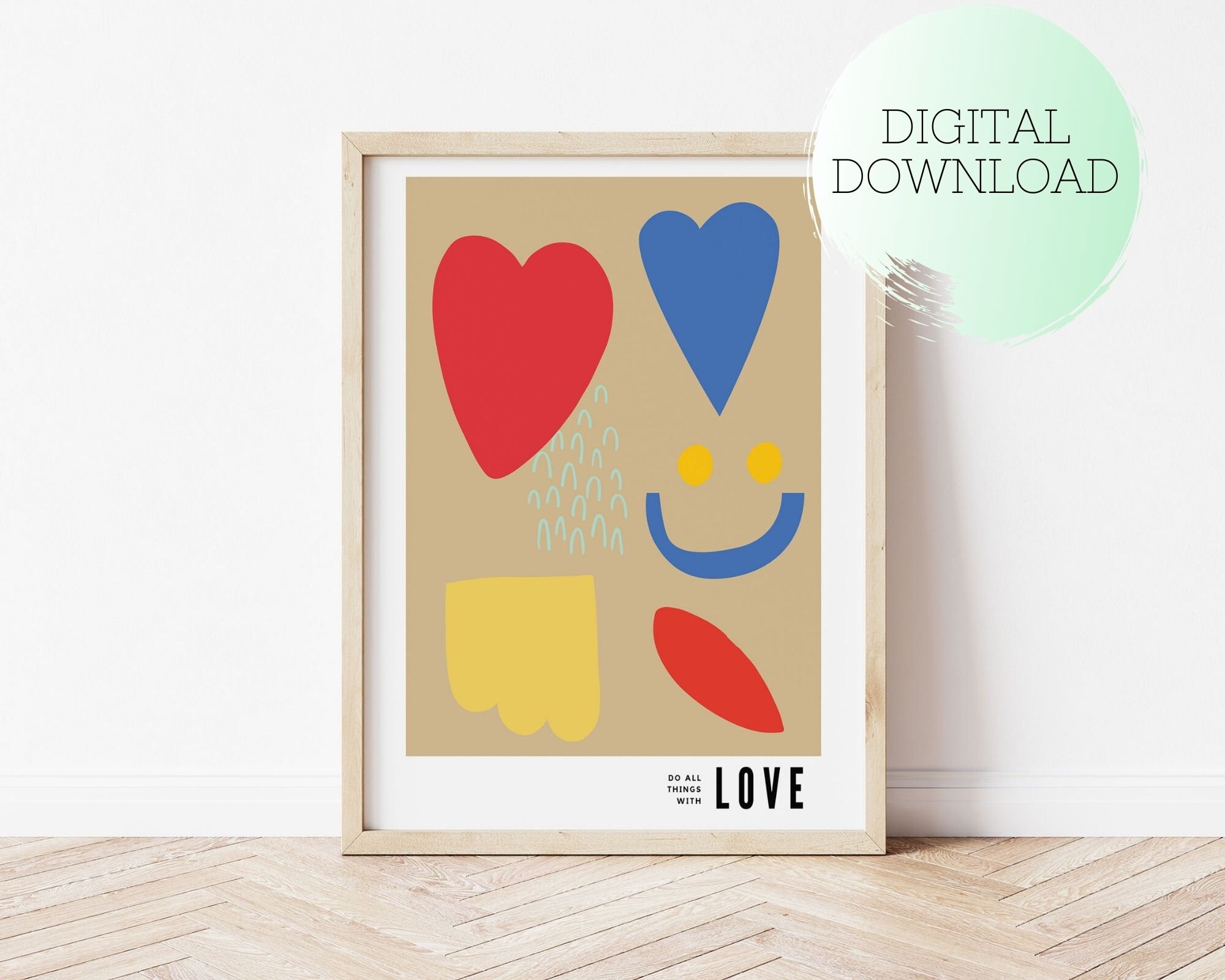 PRINTABLE LOVE POSTER, Valentines Day Print, Printable Nursery Poster ...