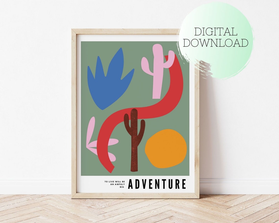 PRINTABLE ADVENTURE POSTER, Printable Adventure Poster, Desert Print ...