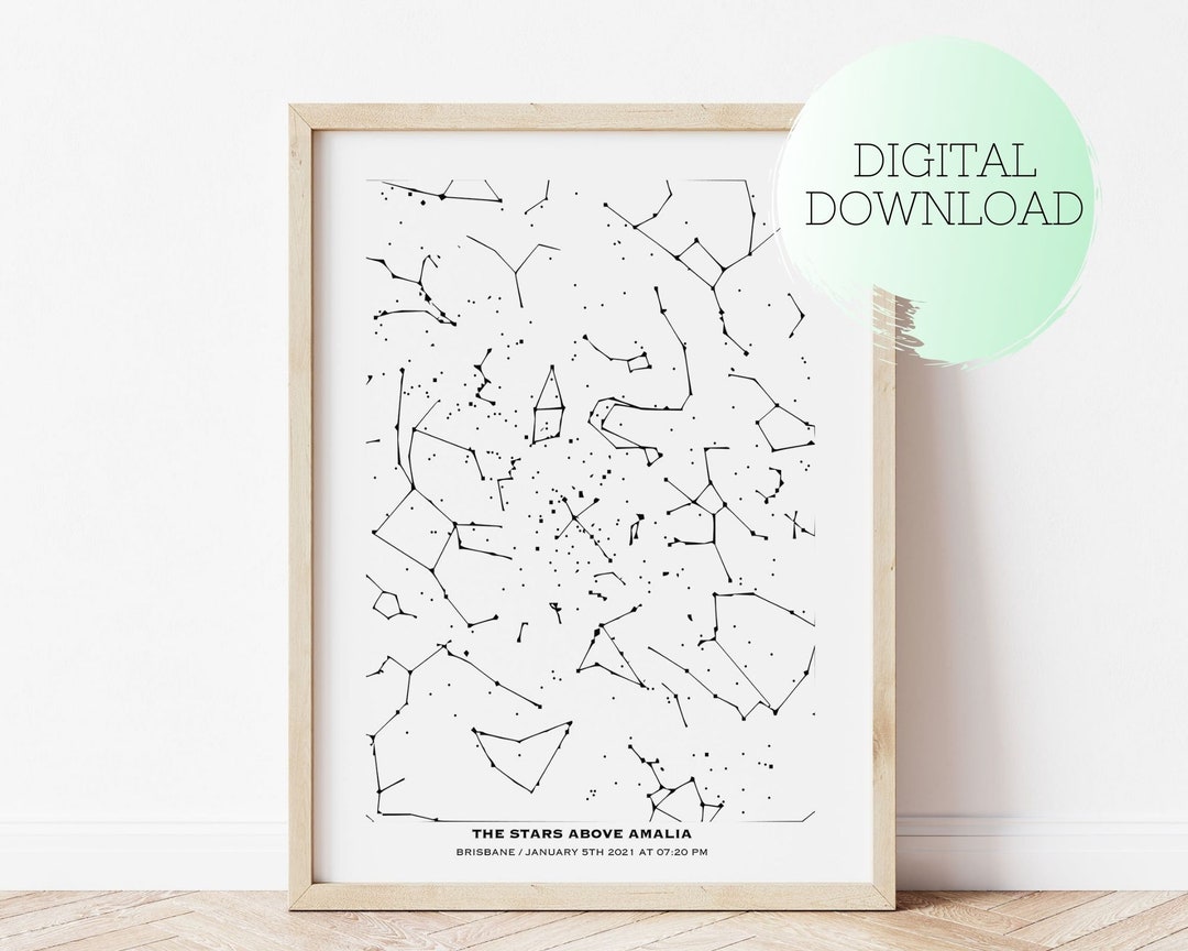 BIRTH STAR MAP, Sky Above, Birth Poster, Custom Night Sky Poster ...