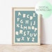 PRINTABLE Alphabet POSTER, BLUE Alphabet Poster, Blue Kids Room Decor ...
