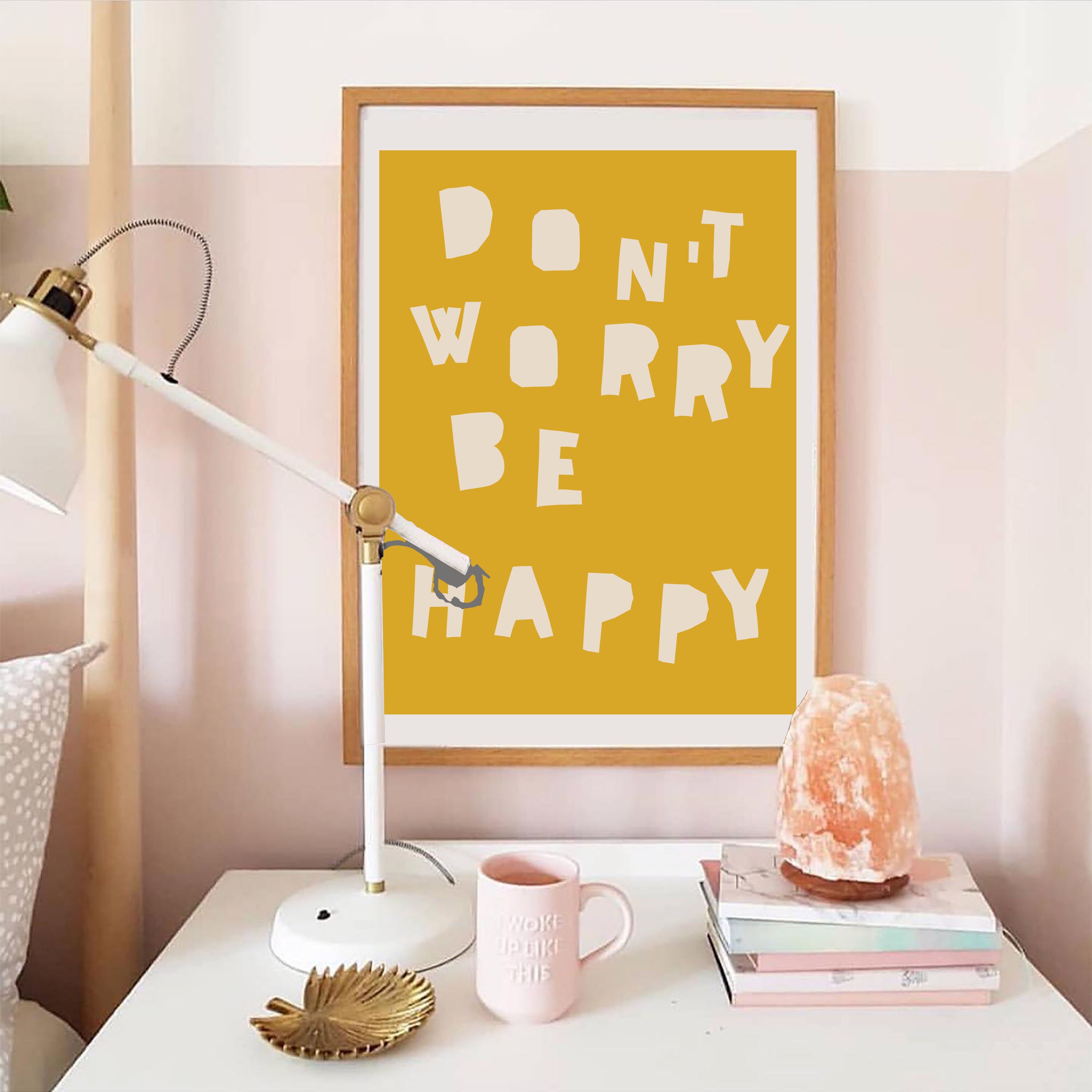 PRINTABLE, Mustard Wall Decor,dont Worry Be Happy, Happy Poster ...
