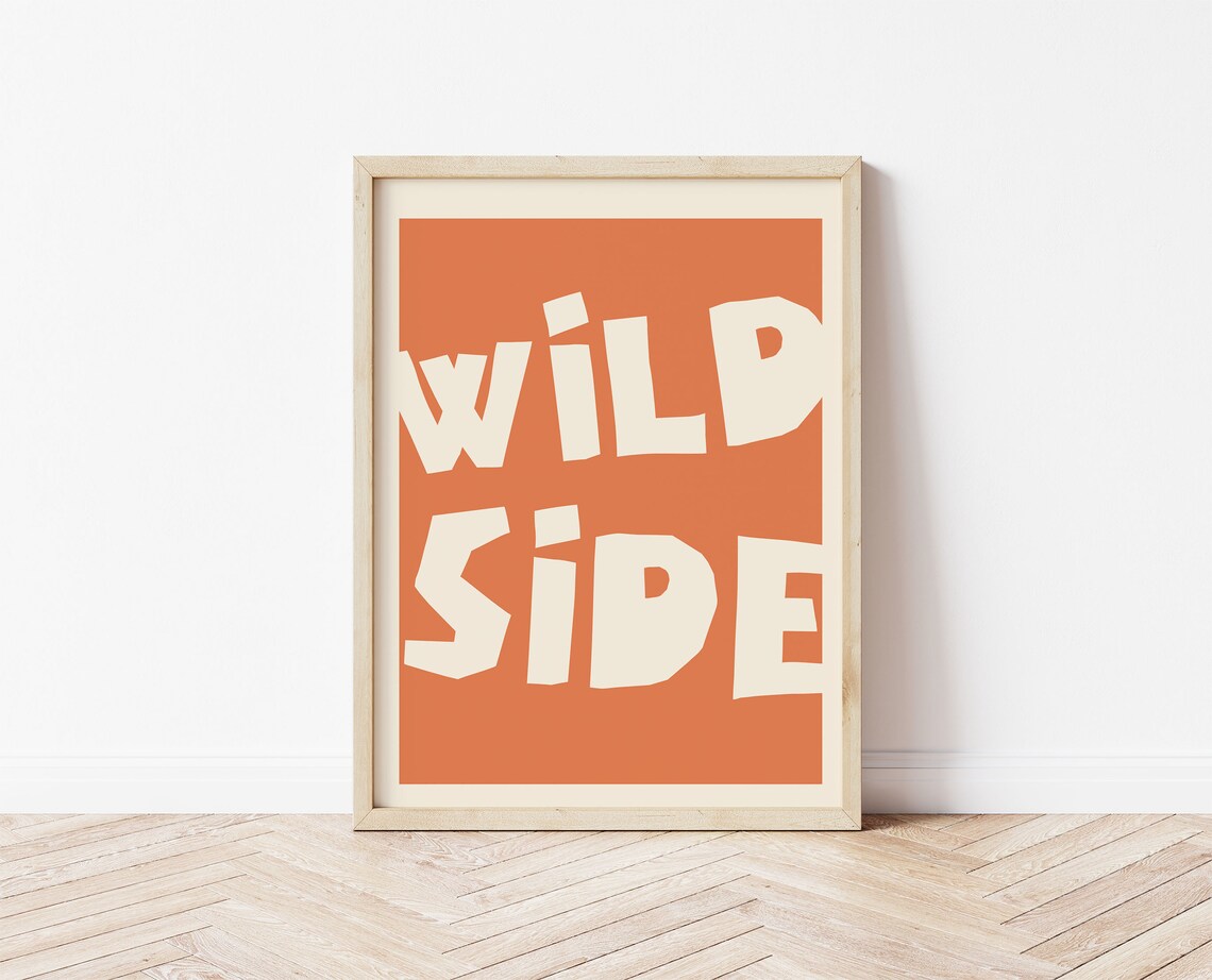 PRINTABLE Wild Side POSTER Wild Kids Print Rust Kids Room - Etsy