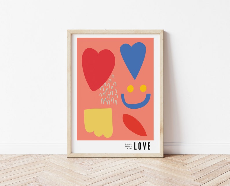 PRINTABLE LOVE POSTER Valentines Day Print Printable Nursery | Etsy