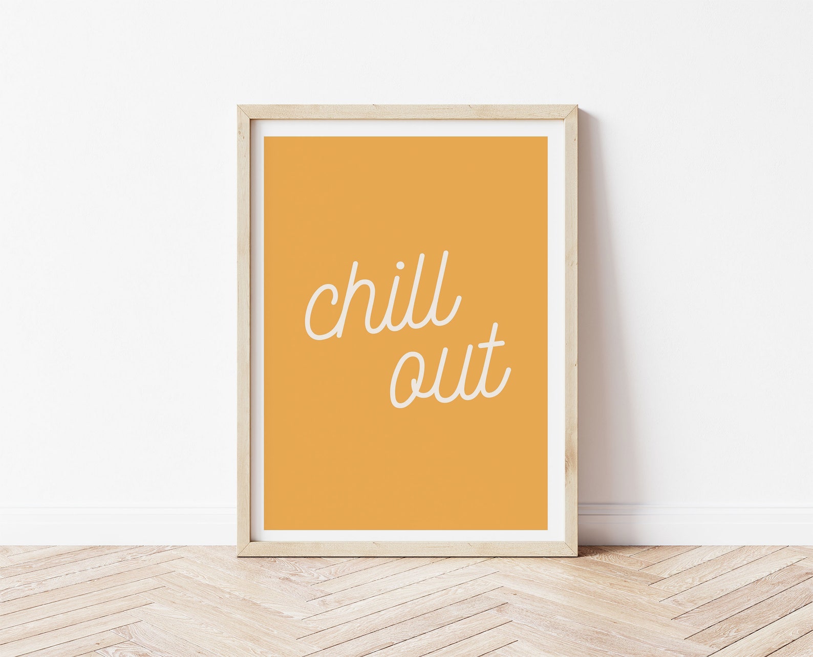 PRINTABLE CHILL OUT Poster, Chill Out Poster, Chill Out Print, Mustard ...